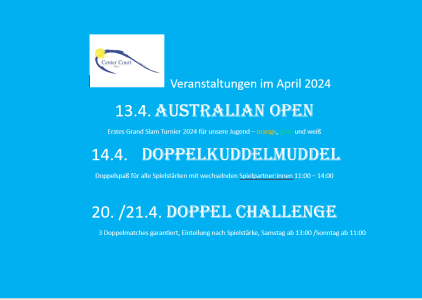 Veranstaltungen April 2024 | Center Court Graz | powered by eTennis.at
